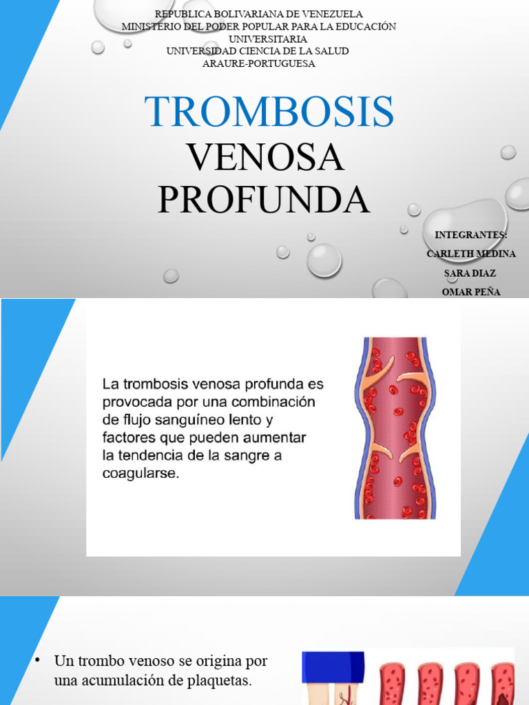 Síntomas y Tratamiento de TVP | PDF | Trombosis | Medicina CLINICA