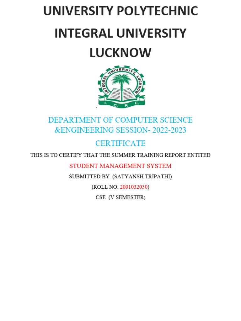 Project Synopsis Satyansh Tripathi | PDF | Databases | User (Computing)