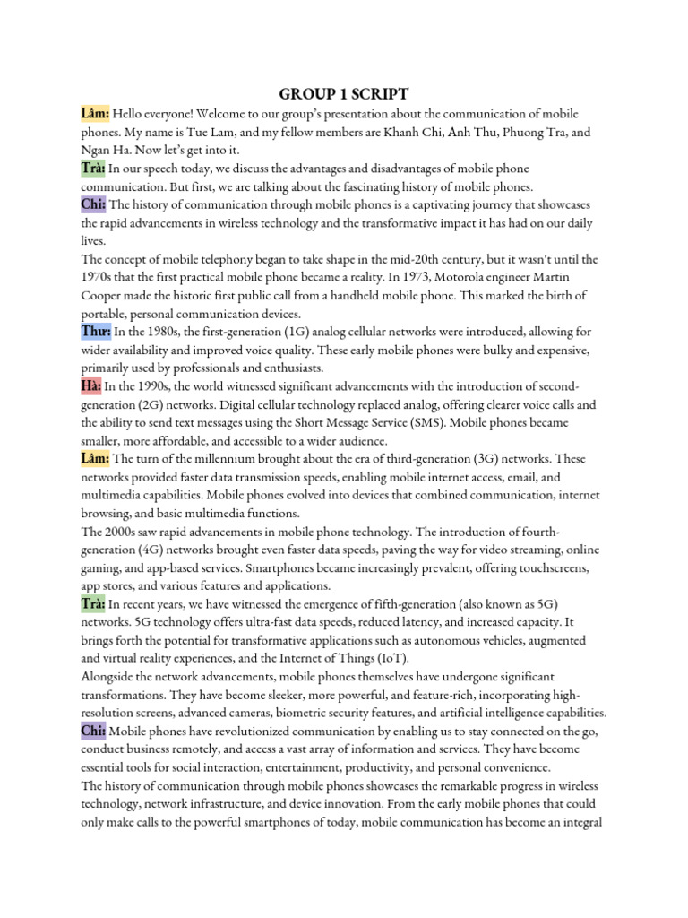 Group 1 Script | Download Free PDF | Telephone | Smartphone