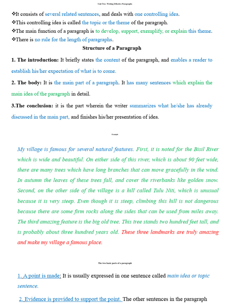 Paragraph & Essay W.P | PDF | Essays | Definition