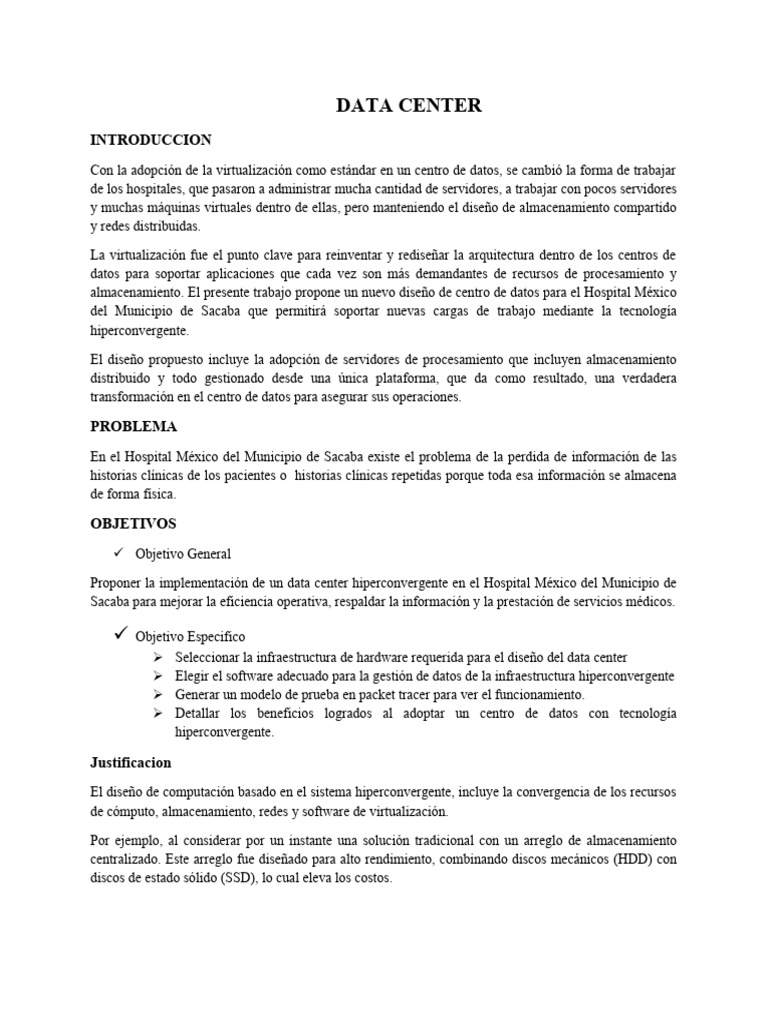 Diseño de Data Centers Terminado | PDF | V Mware | Grupo de computadoras