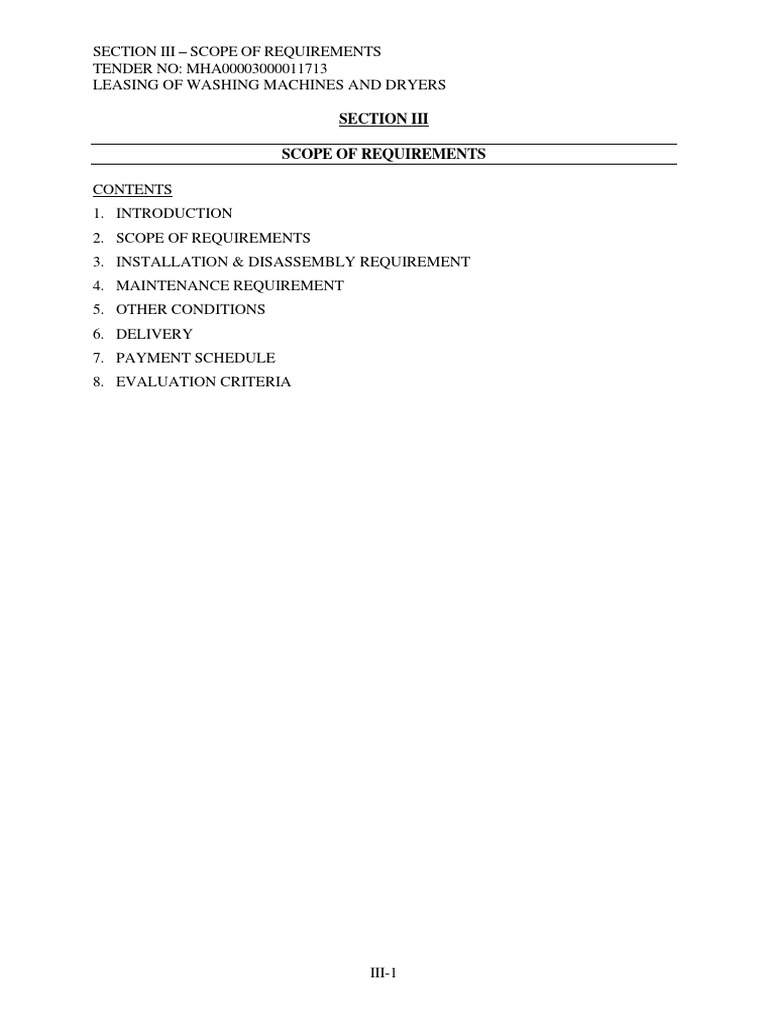 03 ITT - Lease WND (Section 3) | PDF | Washing Machine | Clothes Dryer