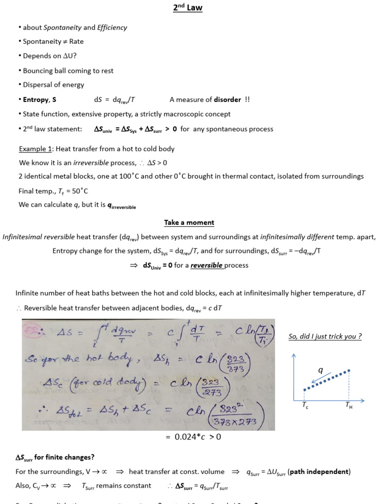 Understanding the 2nd Law of Thermodynamics | PDF | Heat | Entropy