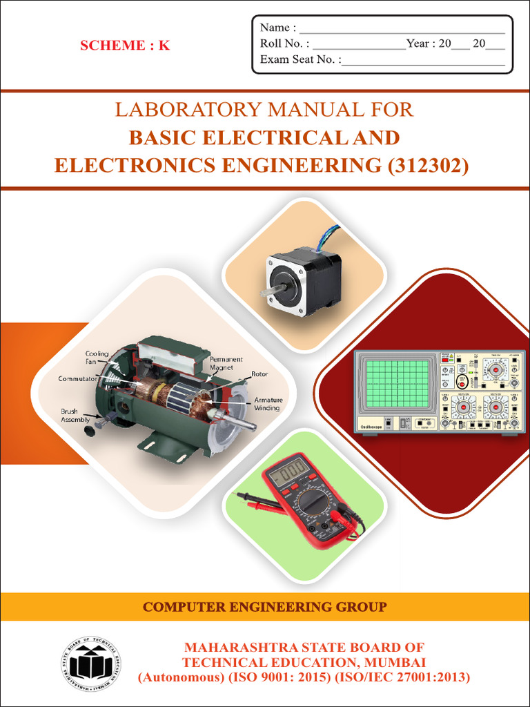 Laboratory Manual For: Basic Electrical and Electronics Engineering (312302) | PDF | Inductance ...