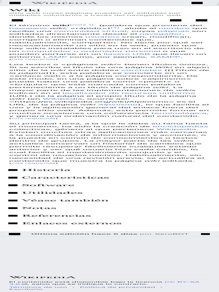 Wiki - Wikipedia, La Enciclopedia Libre | PDF | Wiki | ciberespacio
