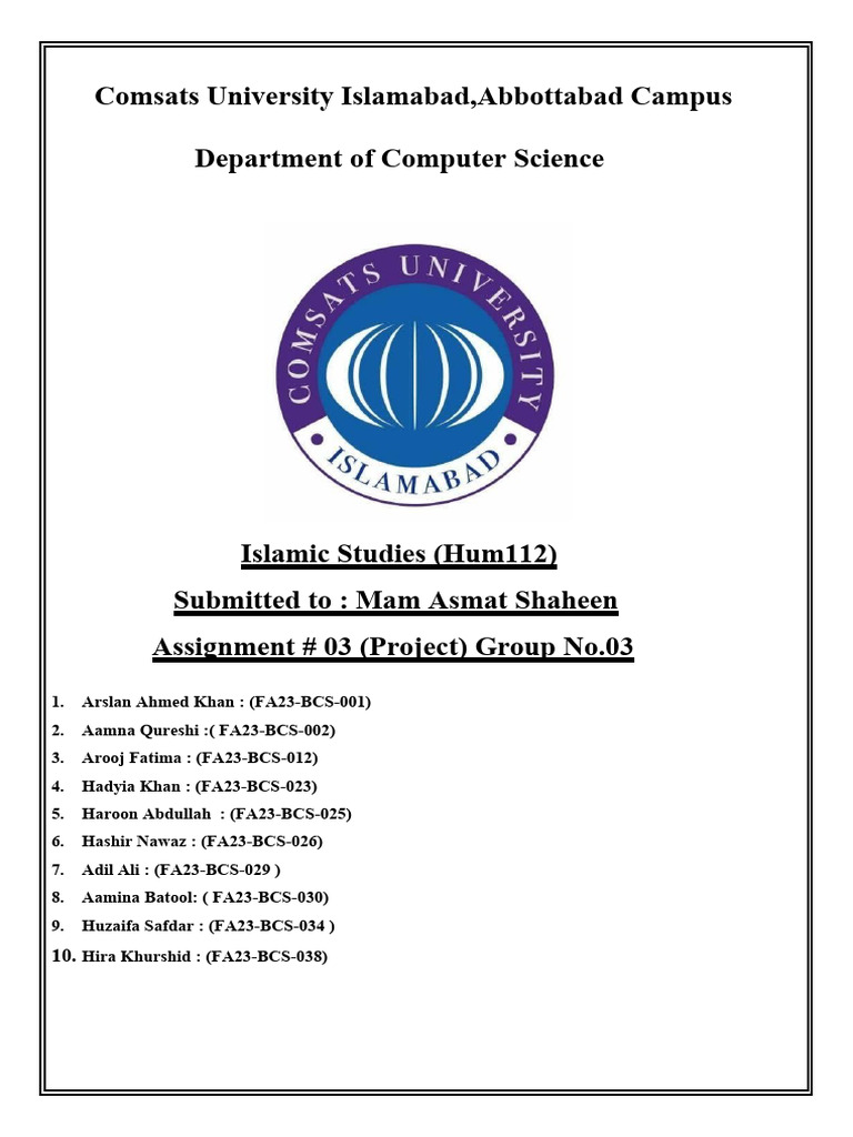 Islamic Study Assignment | PDF | Disciplines | Fasting