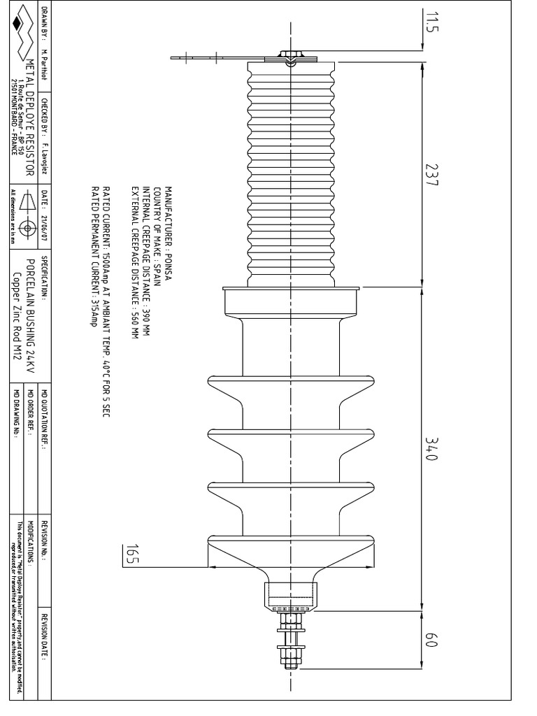 24 KV Bushing | PDF