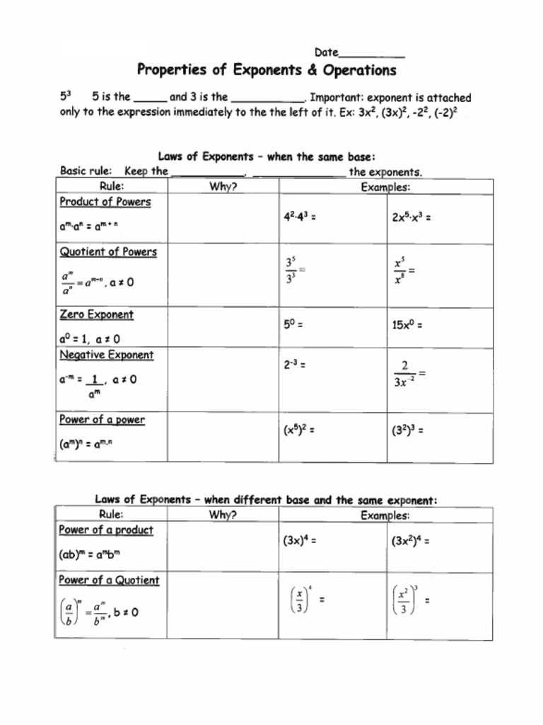 P6 Properties of Exponent | PDF