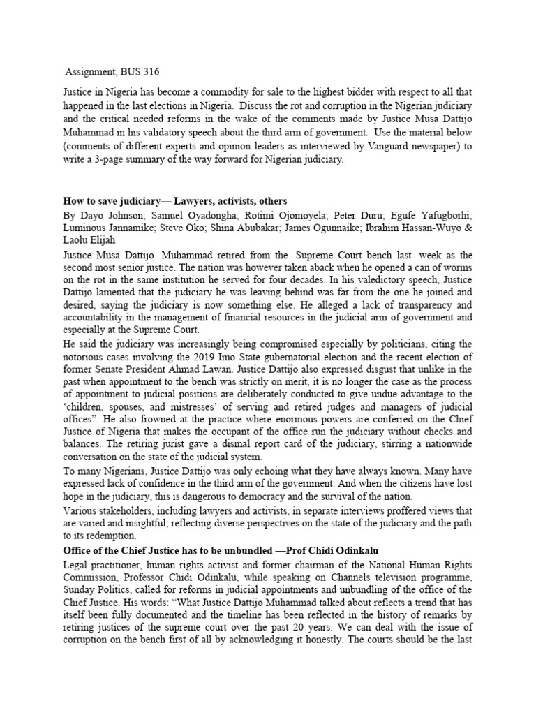 Assignment, BUS 316 | PDF | Judiciaries | Lawyer