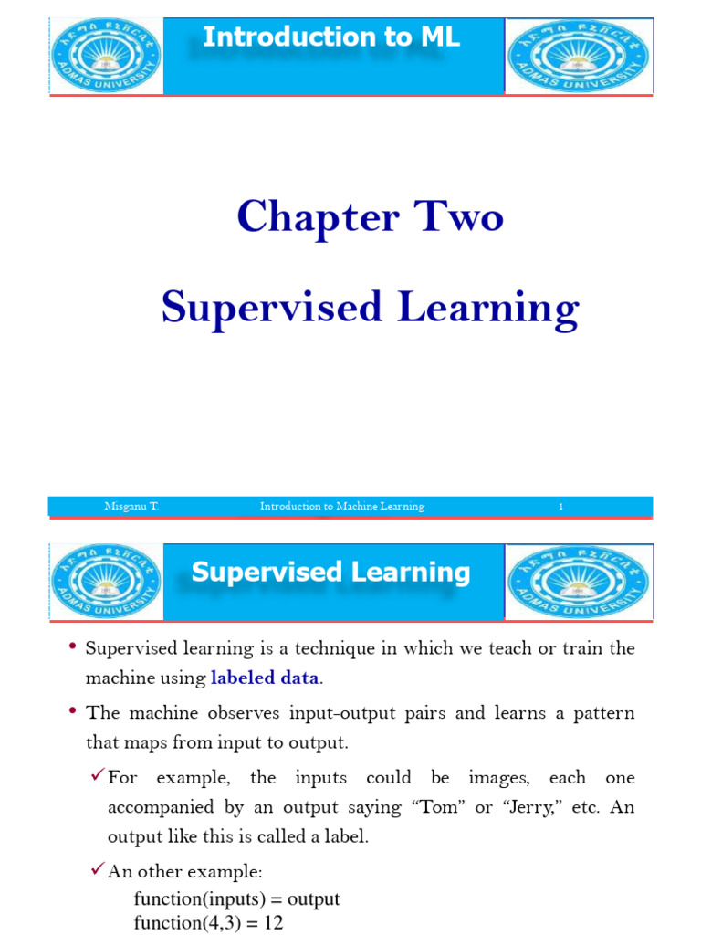 Chapter 2 ML (1) Mation Learning | PDF | Support Vector Machine ...