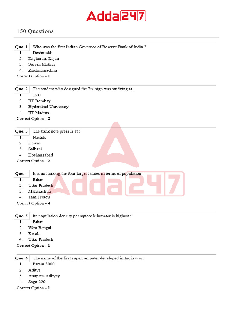 BSSC Inter Level Pre PYP 5th Feb 2017 English 1 | PDF | Light | Ionic Bonding
