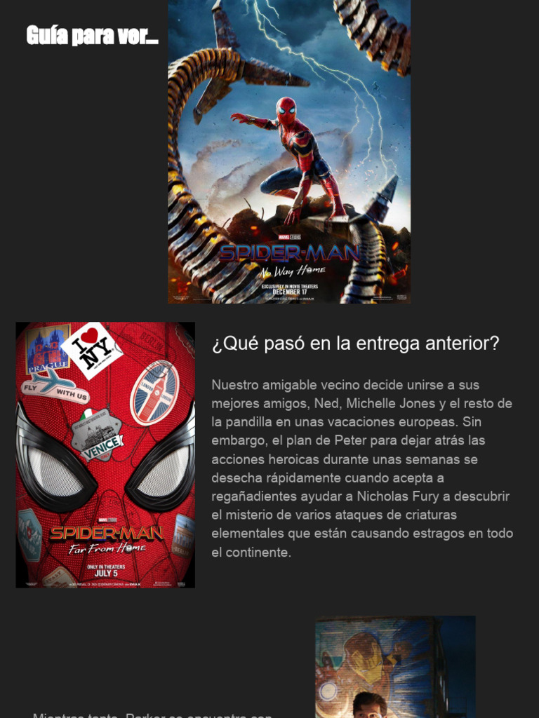 Guía para Ver Spider-Man No Way Home | PDF | Hombre araña | Personajes creados