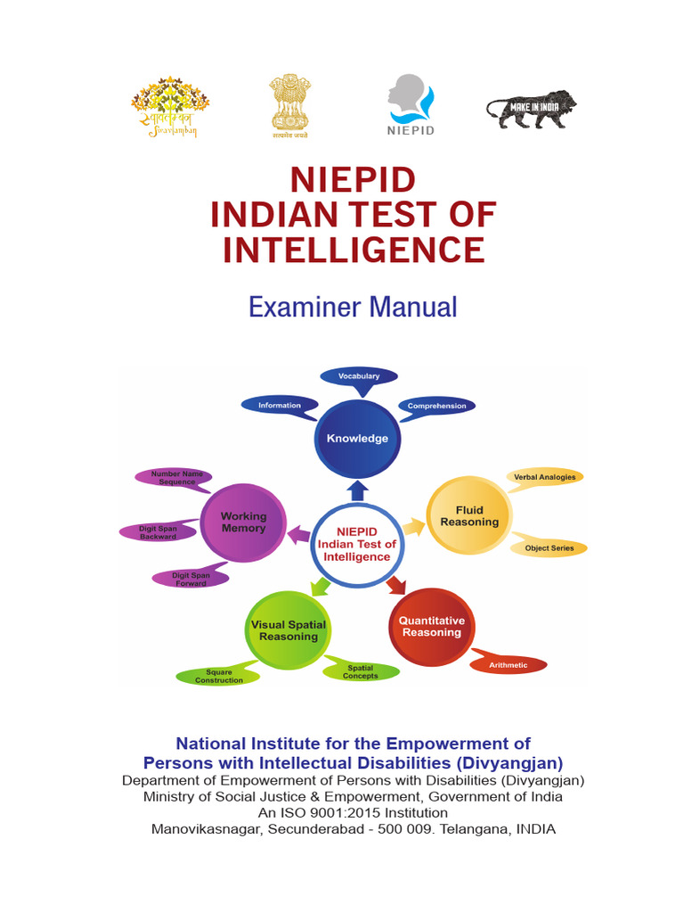 NIEPID Indian Test of Intelligence | PDF | Intelligence Quotient ...