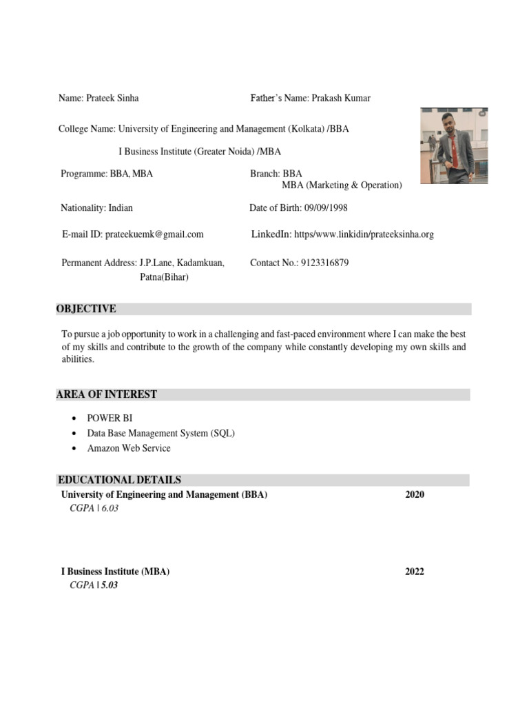 Prateek Sinha Updated CV | PDF | Amazon Web Services | Databases