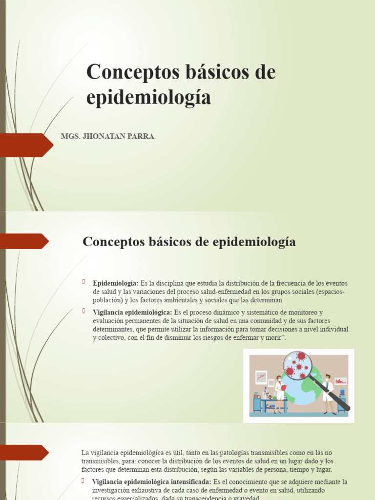Conceptos Básicos de Epidemiología | PDF | Infección | Epidemiología