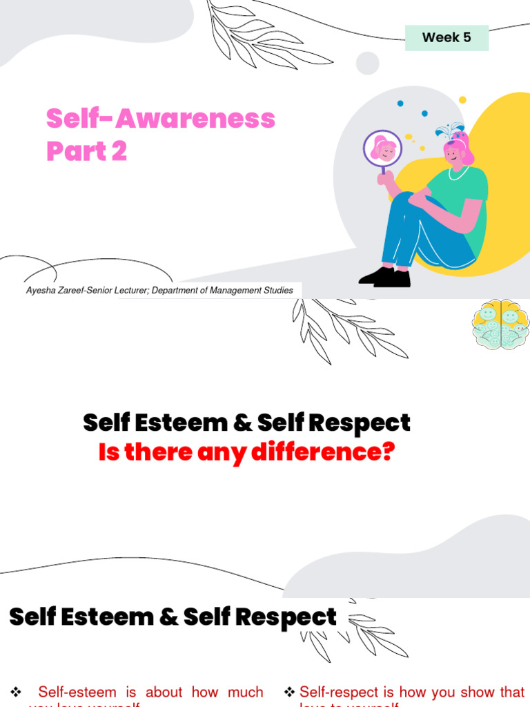 Understanding Self-Esteem vs. Self-Respect | PDF | Science & Mathematics