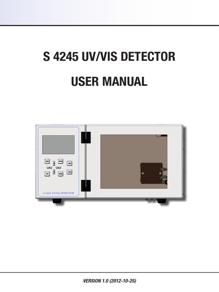 S 4245 S4250 UV VIS Detektor HPLC Manual Schambeck SFD | Download Free PDF | Ultraviolet–Visible ...