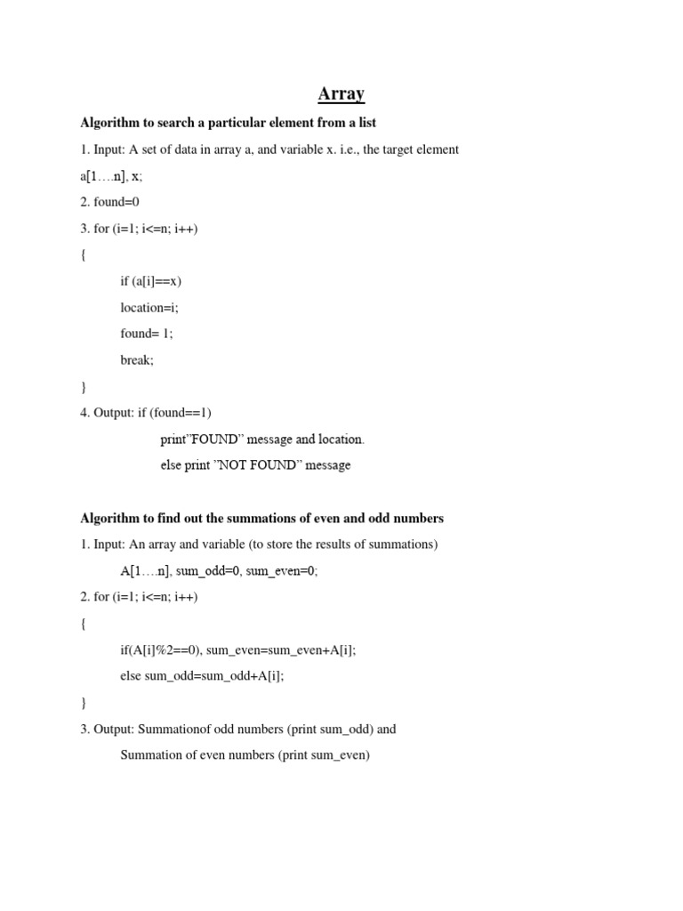 Array Part 02 | Download Free PDF | Algorithms And Data Structures | Applied Mathematics