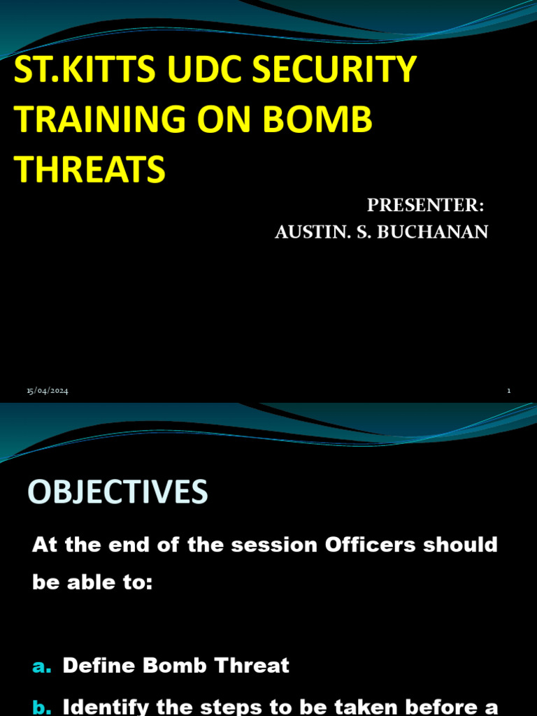 Bomb Threat Training Guide | PDF | Mail | Bomb