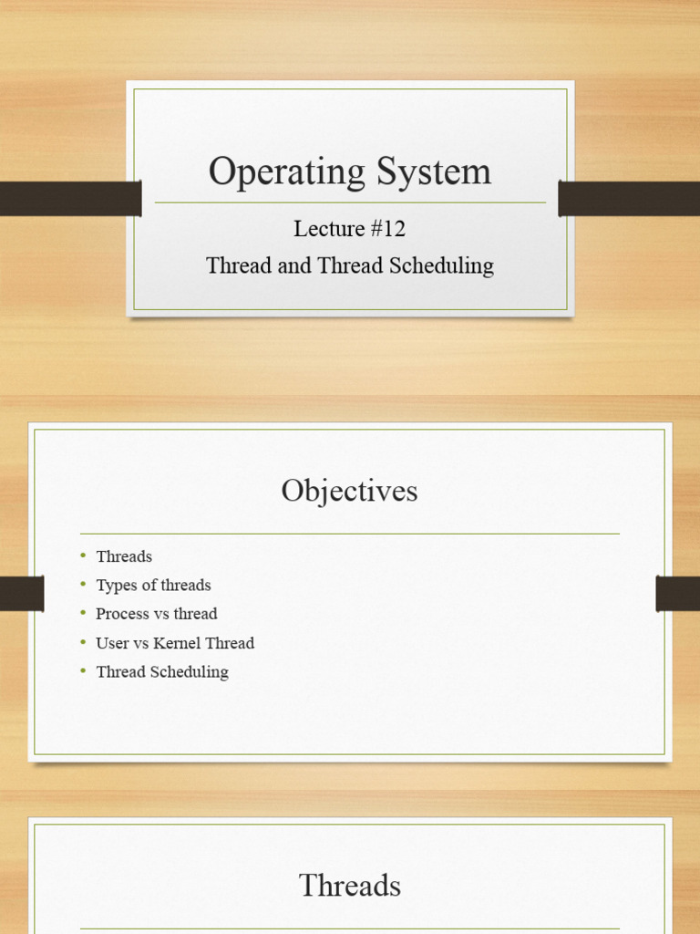 Thread Scheduling in Operating Systems | PDF | Thread (Computing ...