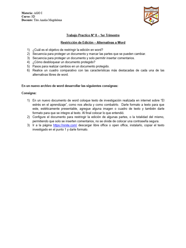 TP8 1er Trimestre 3CD | PDF