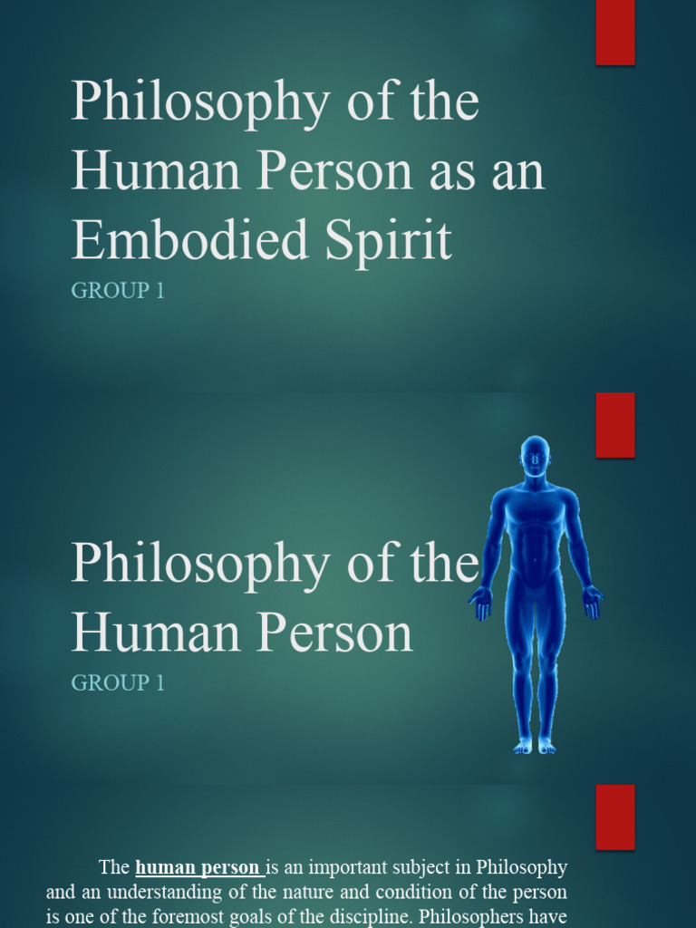 Philosophy of The Human Person | PDF | Human | Embodied Cognition