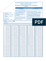 PRC Answer Sheet Sample 001 | PDF | Tests | Test (Assessment)