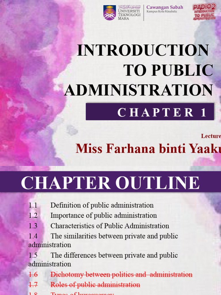 Chapter 1 - Introduction To Public Administration | PDF | Public ...