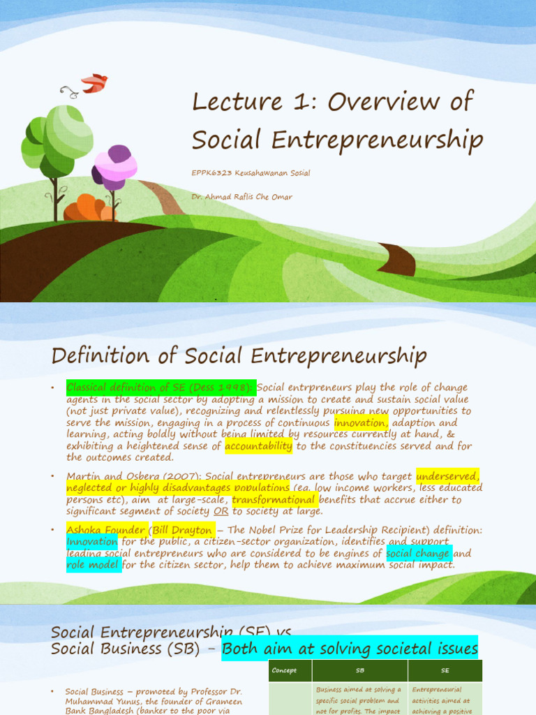 Introduction to Social Entrepreneurship | PDF | Social Entrepreneurship ...