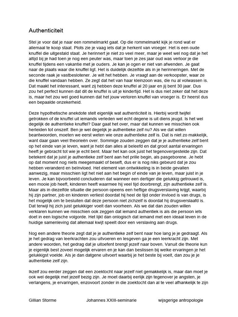 Authenticiteit - Gillian Storme | PDF