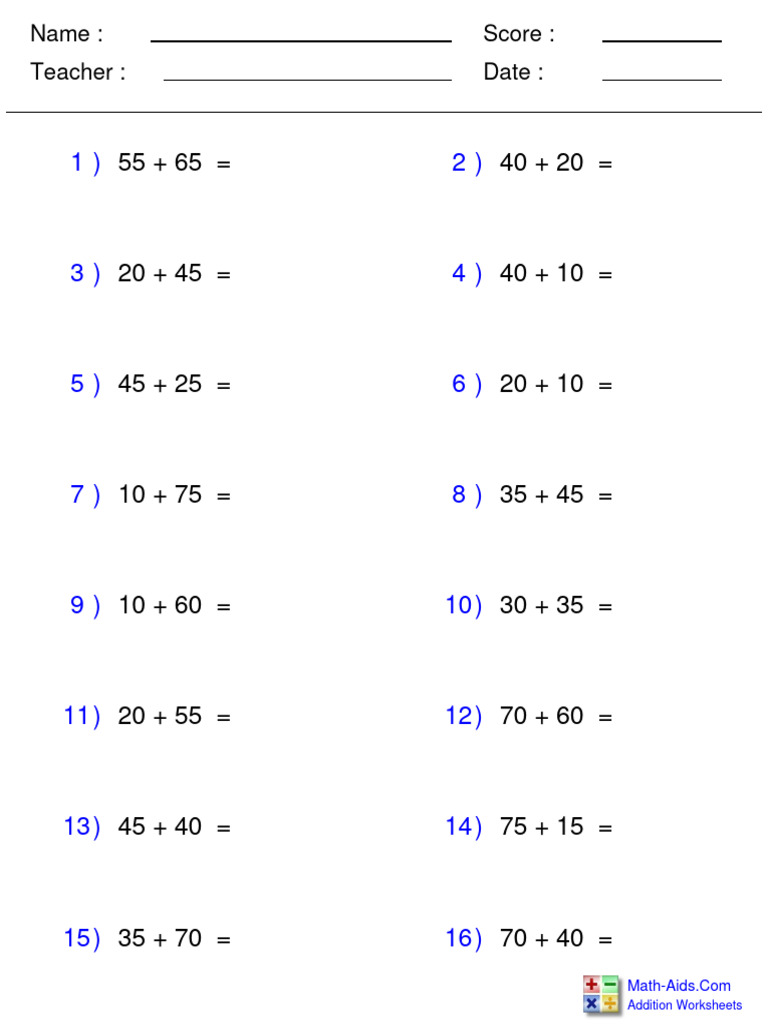 Add Two Digit Fixed Ending | PDF | Teaching Methods & Materials | Computers
