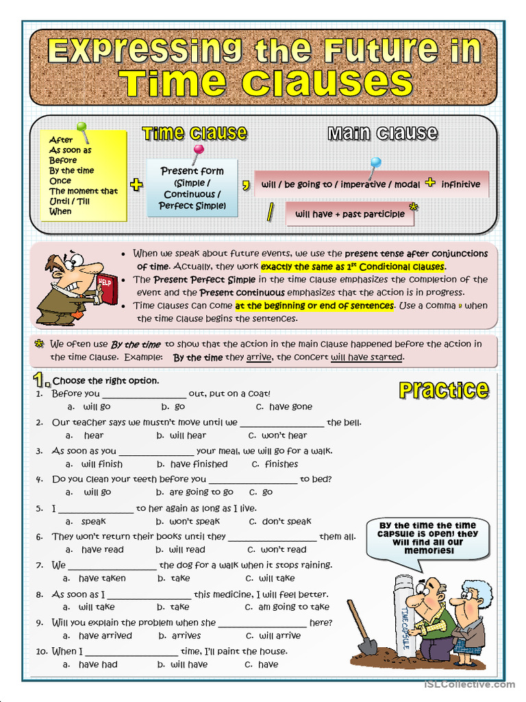 Future Time Clauses | Download Free PDF | Perfect (Grammar) | Grammatical Tense