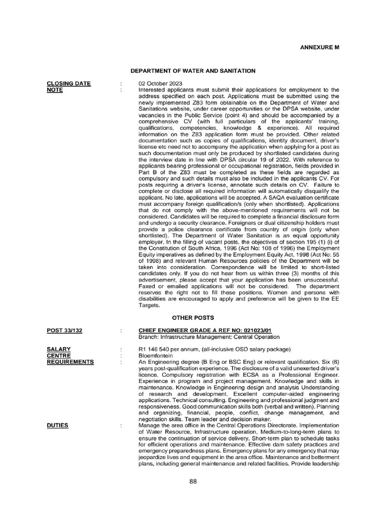 33 Public Service Vacancy Circular 33 of 2023-88-95 | PDF