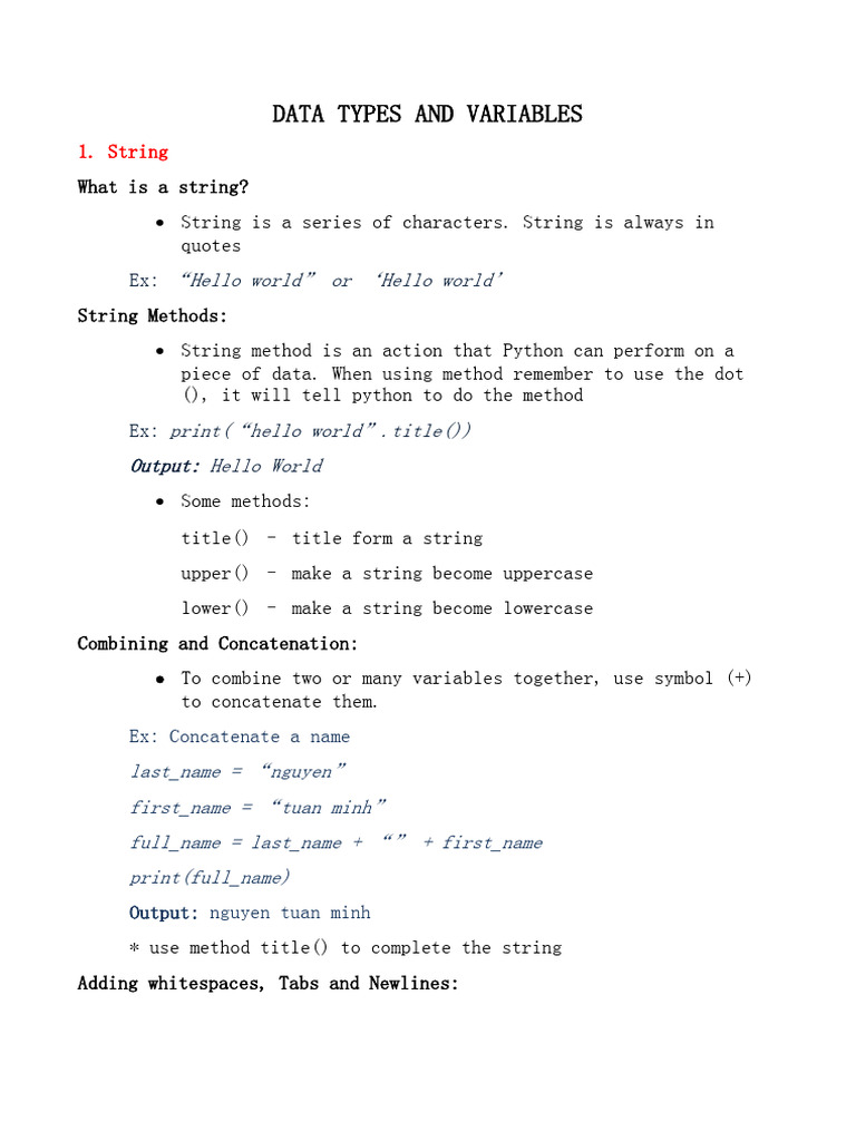 C2_DataTypes_Variables_PCC | PDF | String (Computer Science) | Python ... C2_DataTypes_Variables_PCC | PDF | String (Computer Science) | Python ...