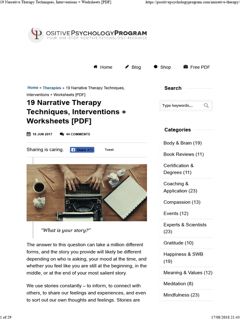 Narrative Therapy Techniques Guide | PDF | Psychotherapy | Existentialism
