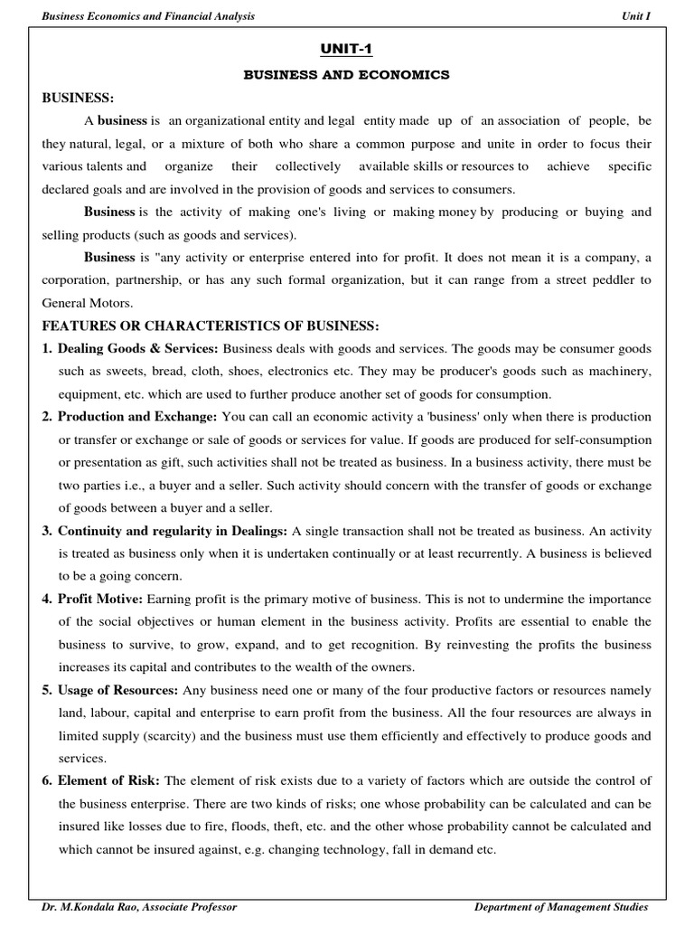 Befa Unit - I | PDF | Partnership | Sole Proprietorship