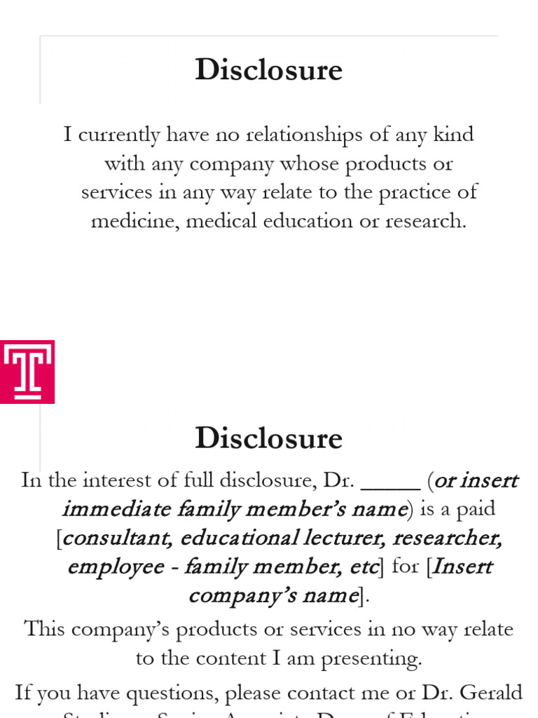 Conflict of Interest Disclosure Statement | PDF