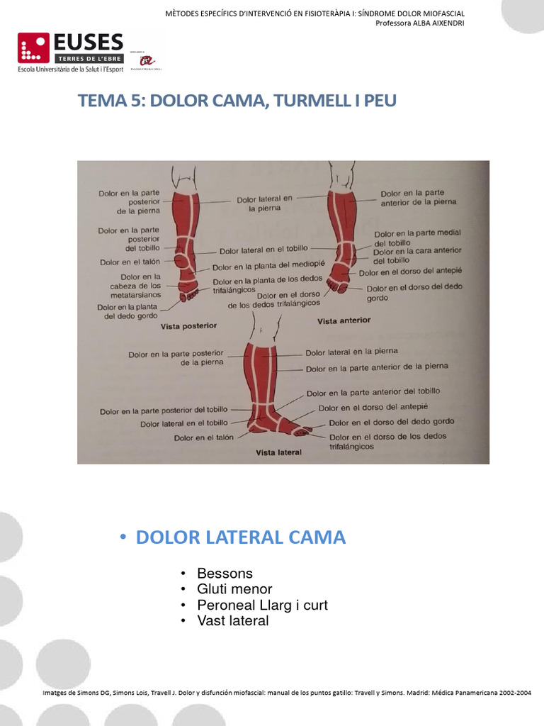 Tema5 - 0 - Dolor Cama Turmell I Peu | PDF