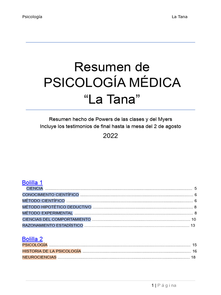 ResumenFinal Psico La Tana BibliotkAleQuintan | Descargar gratis PDF ...