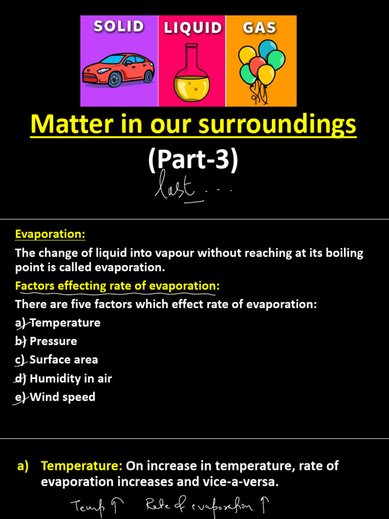 Matter in Our Surroundings Part 3 Science Class 9 Cbse by Ashu Sir ...