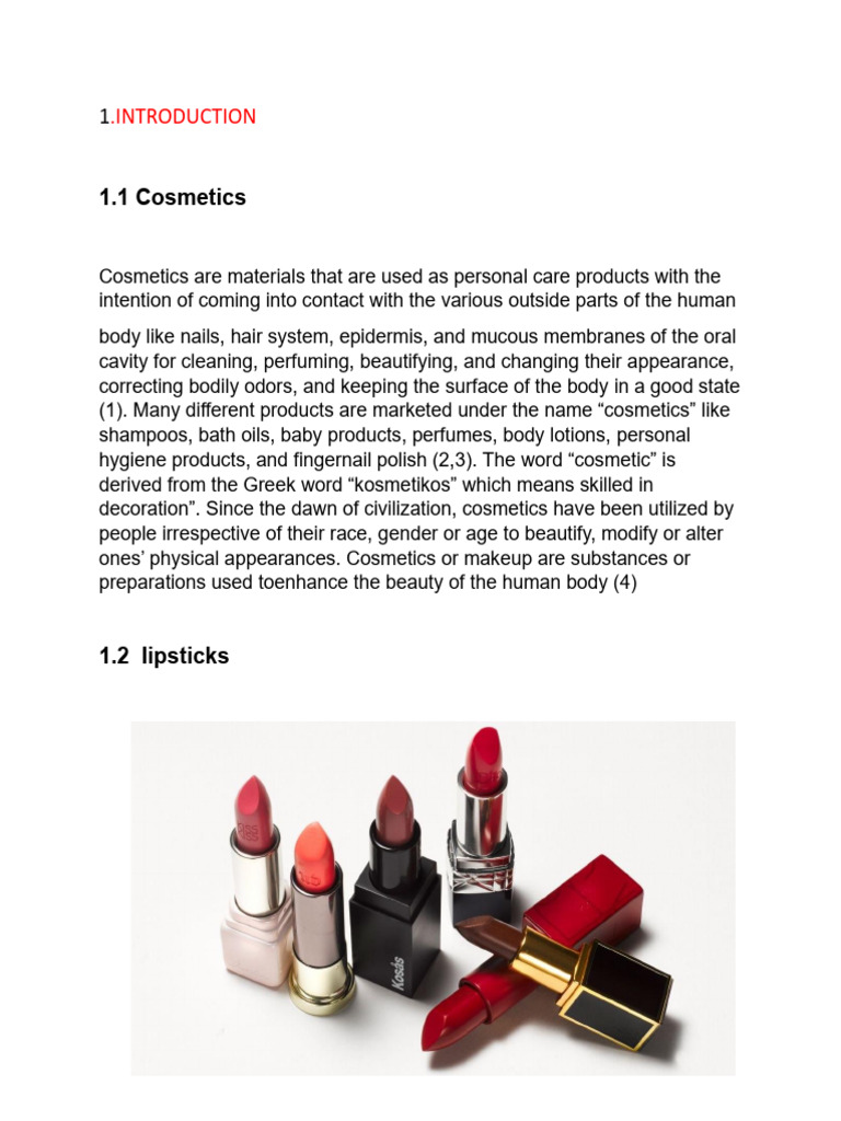 1.1 Cosmetics | PDF | Nickel | Cosmetics