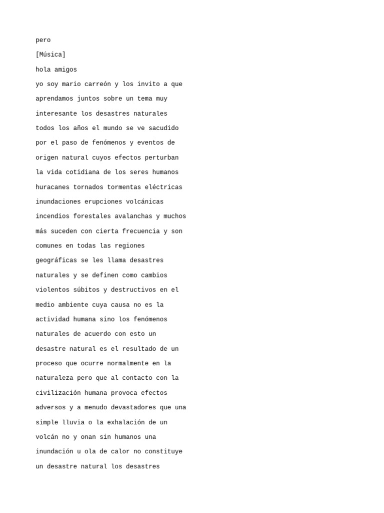 [Spanish (auto-generated)] Desastres Naturales ? ? [DownSub.com] | PDF ...