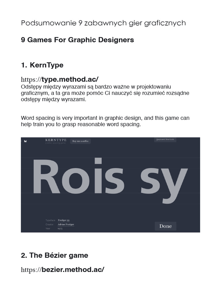 9 Games For Graphic Designers | PDF