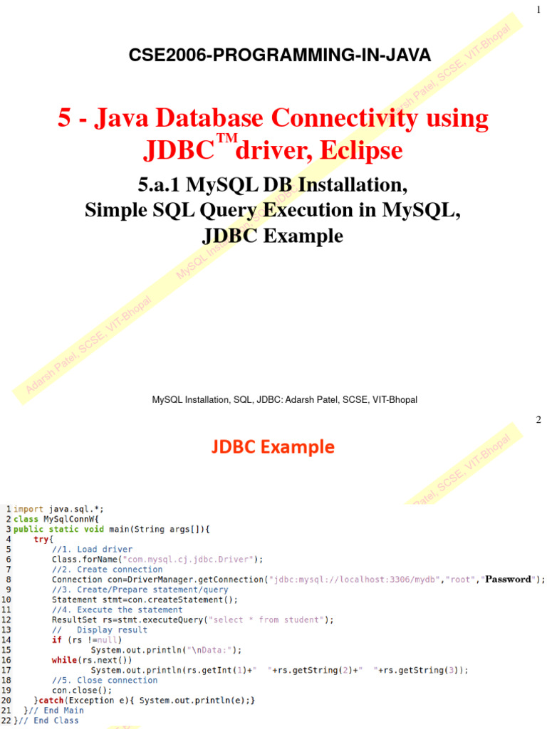 5 A1 DB Installation SQL JDBC | PDF | My Sql | Computing Platforms