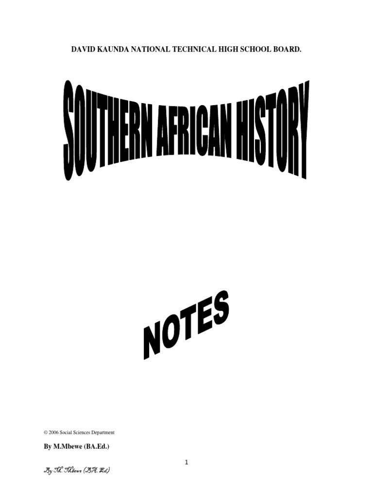 Southern African History Good 2 | PDF | British Empire | Abolitionism