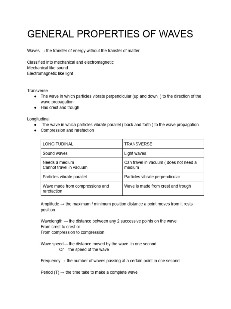 WAVES | PDF | Waves | Electromagnetic Radiation