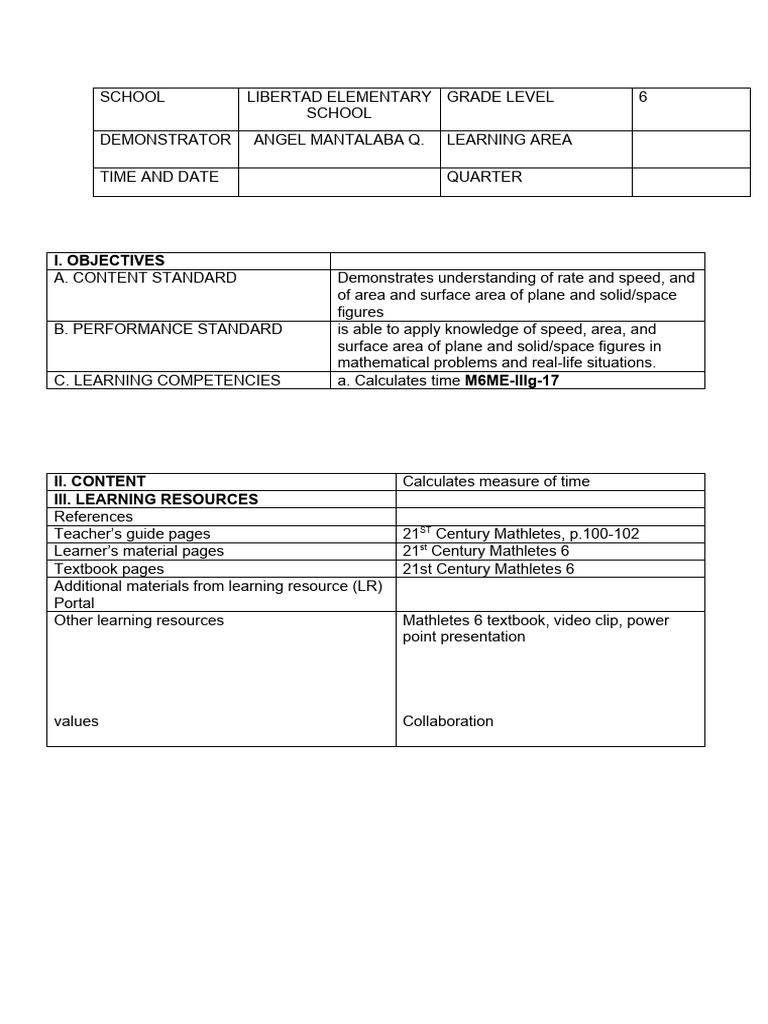 g6 Math 20 | PDF | Learning | Behavior Modification