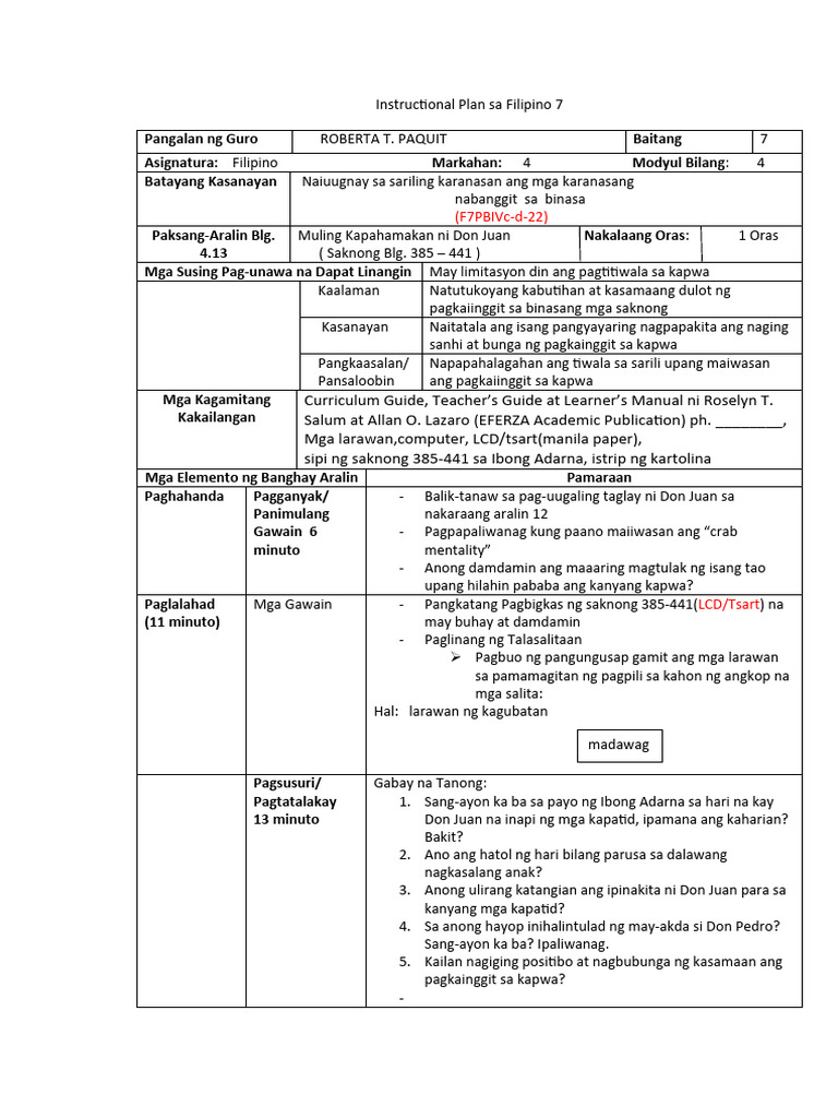 Fil7 Q4 Ip13 v.02 | PDF