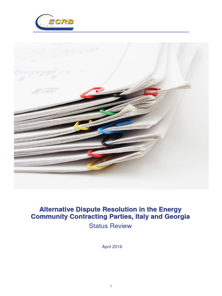 ECRB Dispute Resolution | PDF | Alternative Dispute Resolution | Mediation