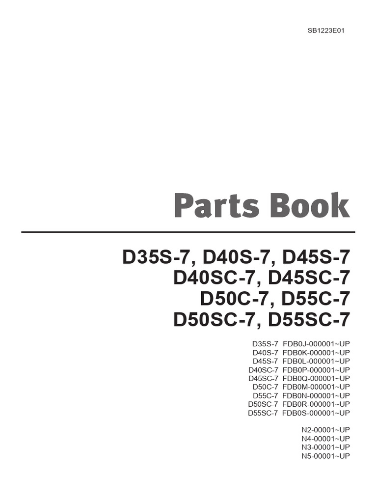 D35S-7 Sb1223e01 | PDF | Rotating Machines | Automotive Technologies